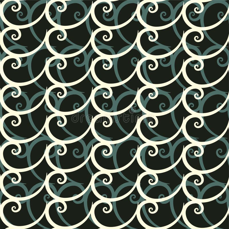 Vector Abstract Swirls Seamless Pattern Stock Vector - Illustration of ...