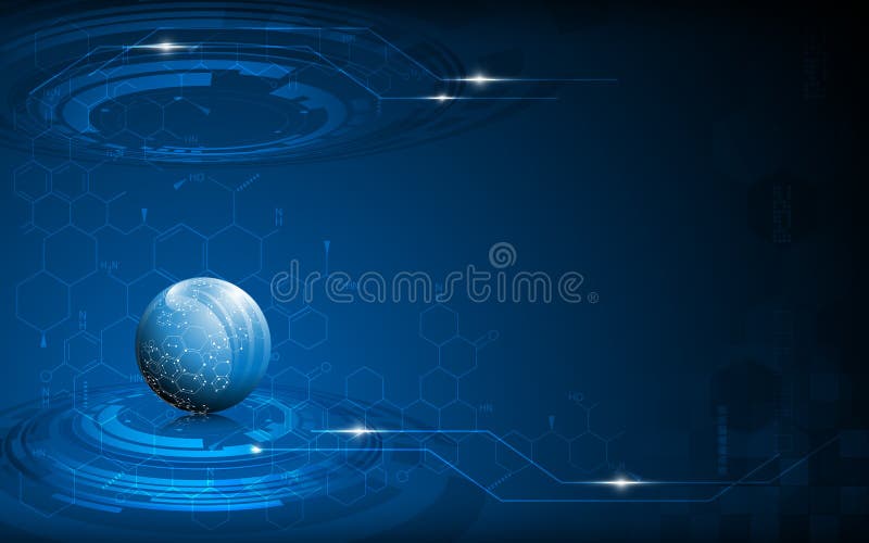 Vector Abstract Tech Digital Innovation Blue Concept Background Stock ...