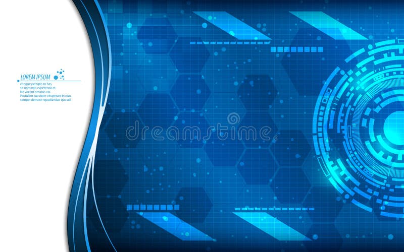 Vector Abstract Tech Innovation Concept Blue Background Stock Vector ...