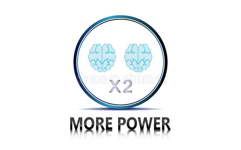 Double brain skull stock vector. Illustration of clip - 62487963