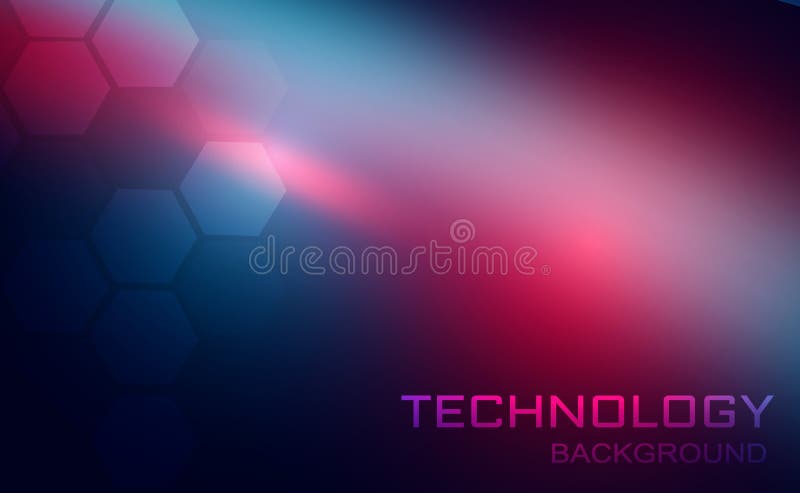 Vector Abstract Technology Background. Blue and Red Color Banner ...