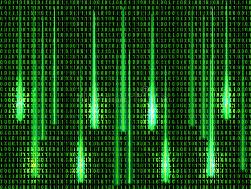 Vector Abstract Technology Background, Glowing Lights, Green Matrix ...