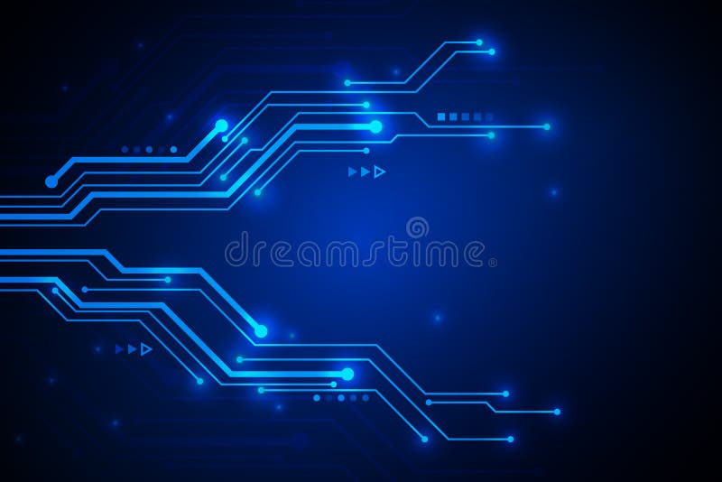Vector Abstract Technology Circuit Lines. Technology Background ...