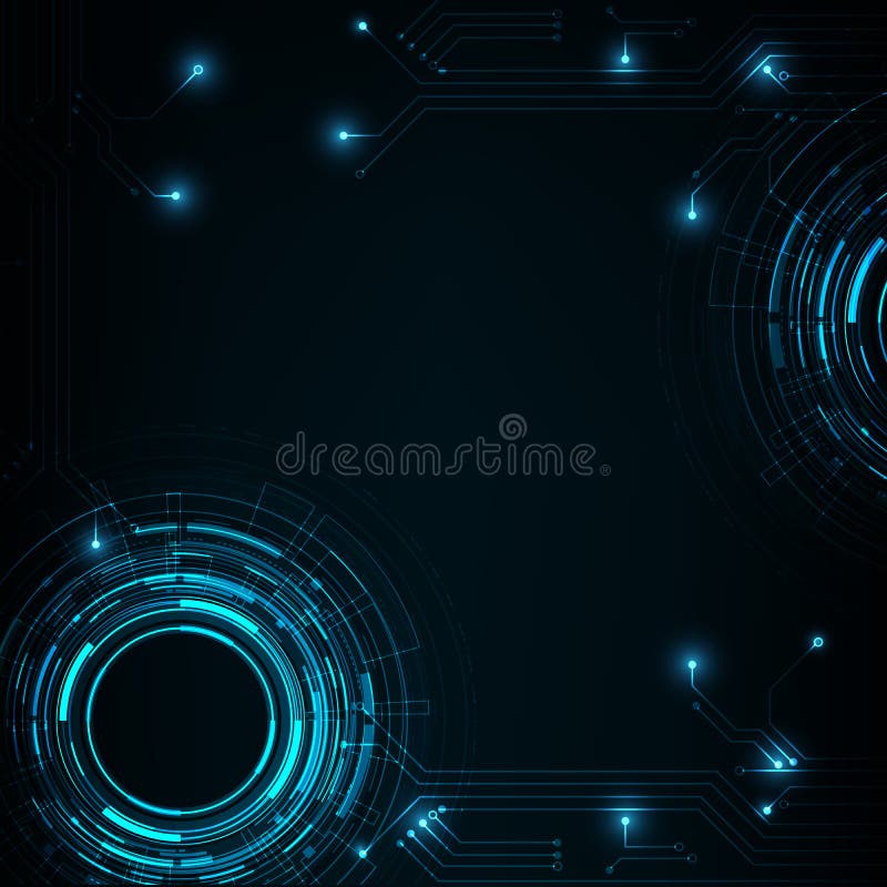 Vector Abstract Technology Blue Circle on White Background. Stock ... Vector Abstract Technology Blue Circle on White Background. Stock ...