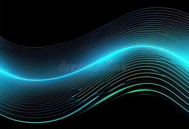 Vector Abstract Technology, Light Neon Digital Lines for Artificial ...