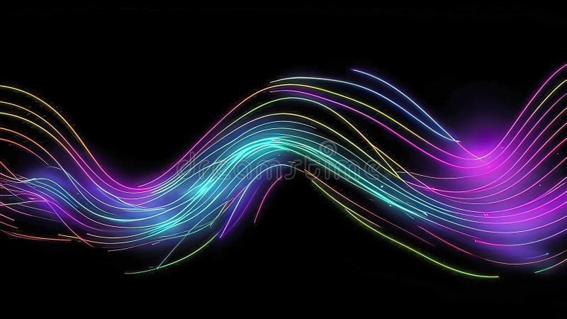 Vector Abstract Technology, Light Neon Digital Lines for Artificial ...