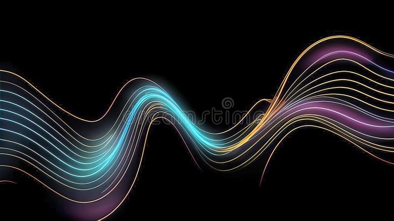 Vector Abstract Technology, Light Neon Digital Lines for Artificial ...