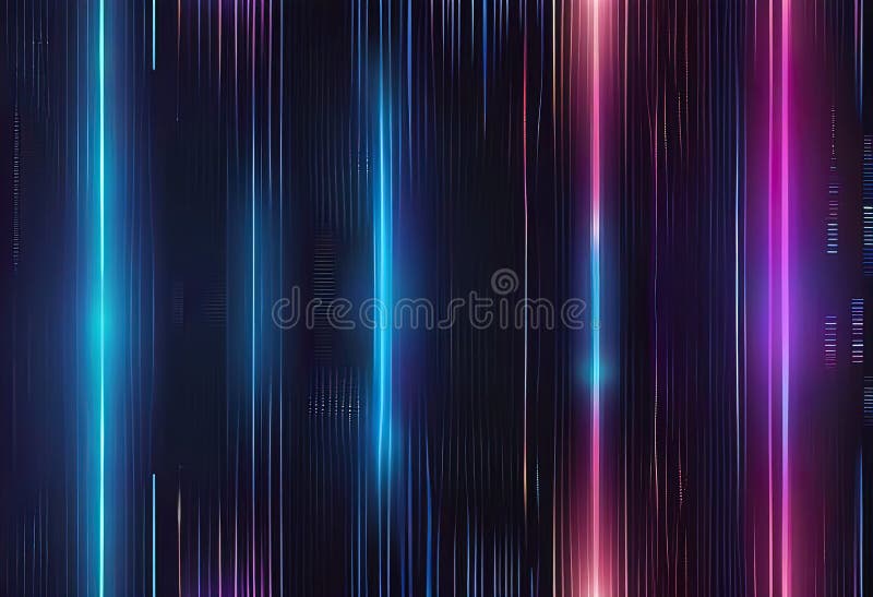 Vector Abstract Technology, Light Neon Digital Lines for Artificial ...