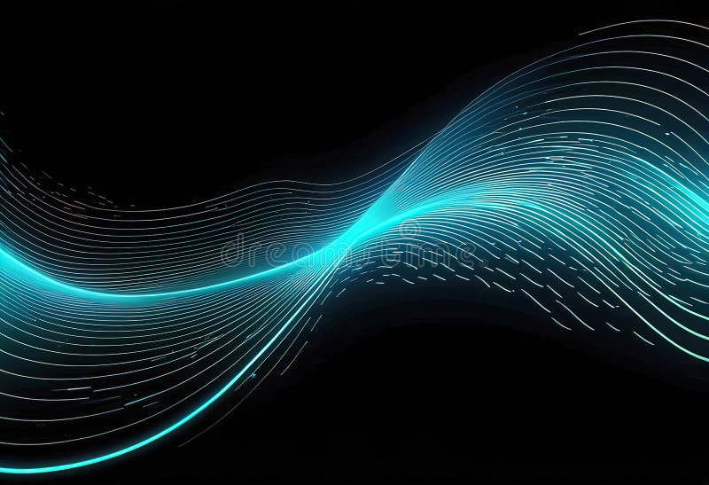 Vector Abstract Technology, Light Neon Digital Lines for Artificial ...
