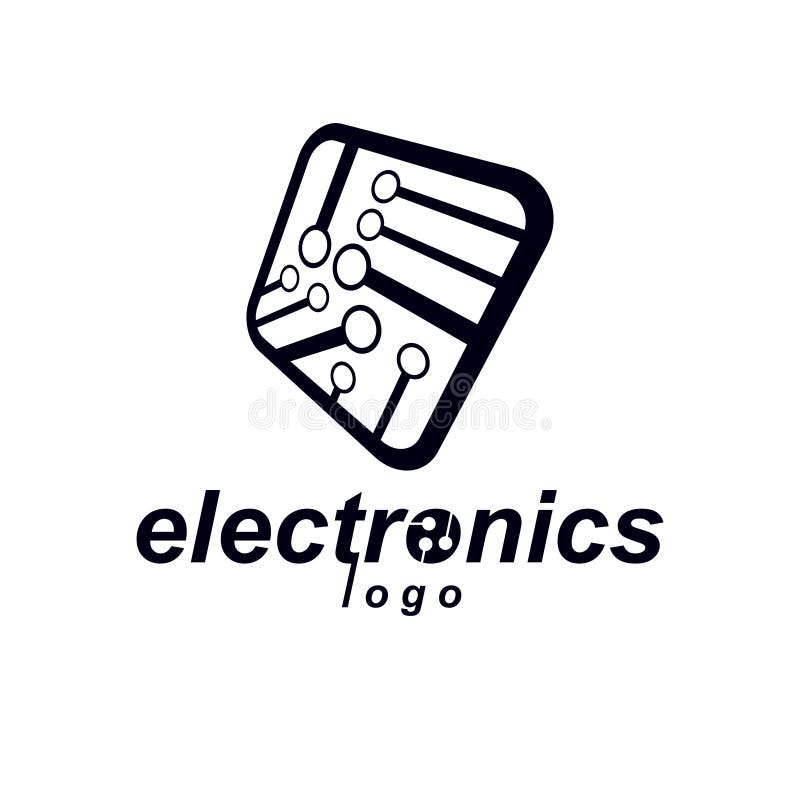 Vector Abstract Technology Monochrome Circuit Board. High Tech Digital ...