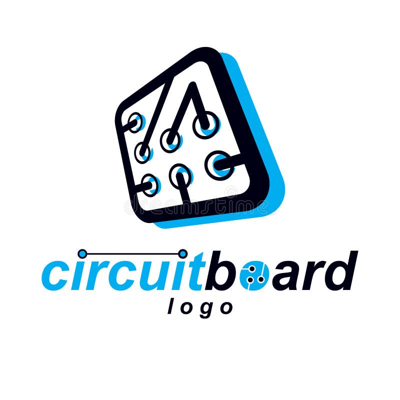 Vector Abstract Technology Monochrome Circuit Board. High Tech Digital ...