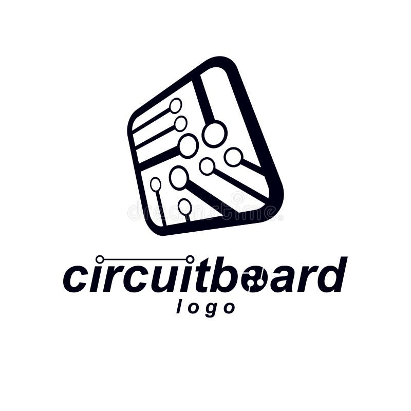 Vector Abstract Technology Monochrome Circuit Board. High Tech Digital ...