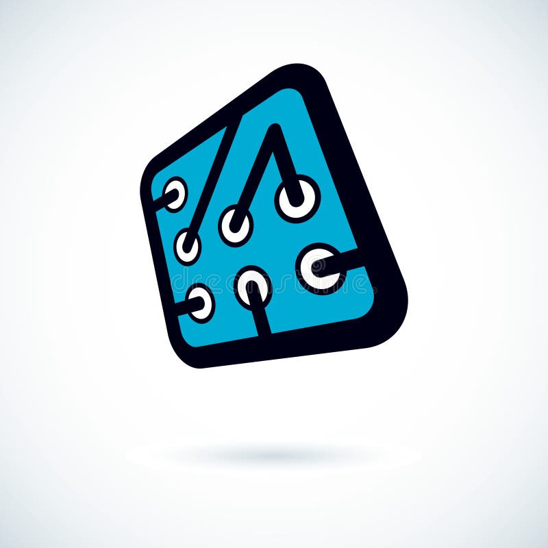 Vector Abstract Technology Monochrome Circuit Board. High Tech Digital ...