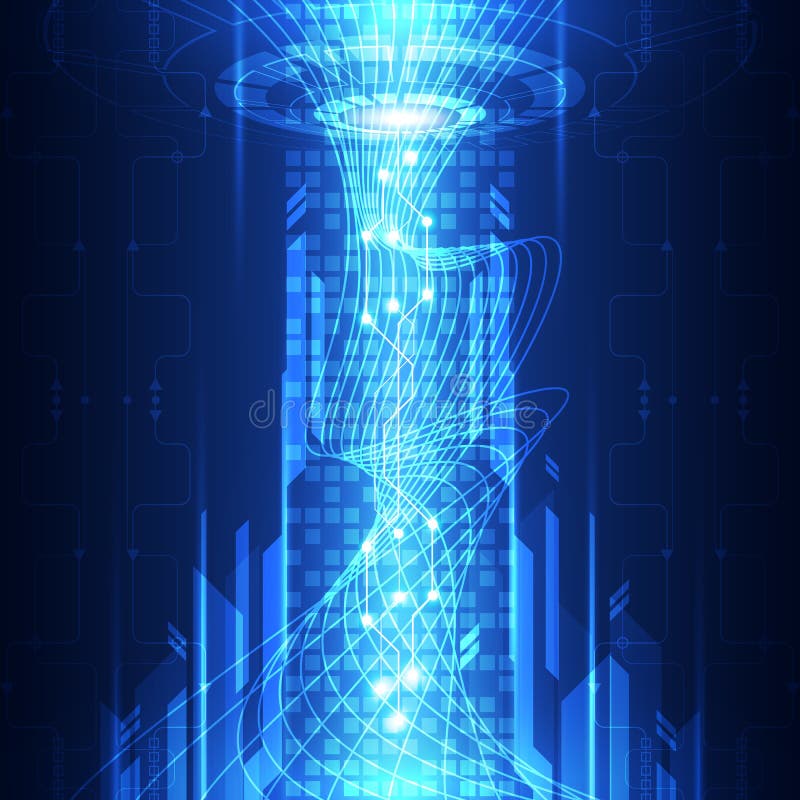 Abstract Future Technology Telecoms Background, Vector Illustration ...