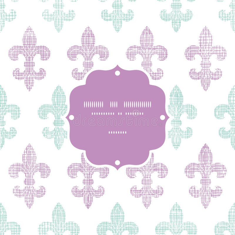 Vector Abstract Textile Fleur De Lis Stripes Frame Stock Vector ...
