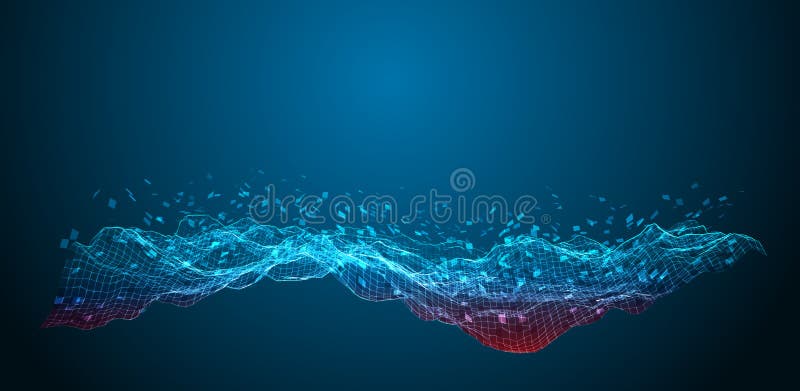 Vector Abstract Three-dimensional Landscape Stock Vector - Illustration ...