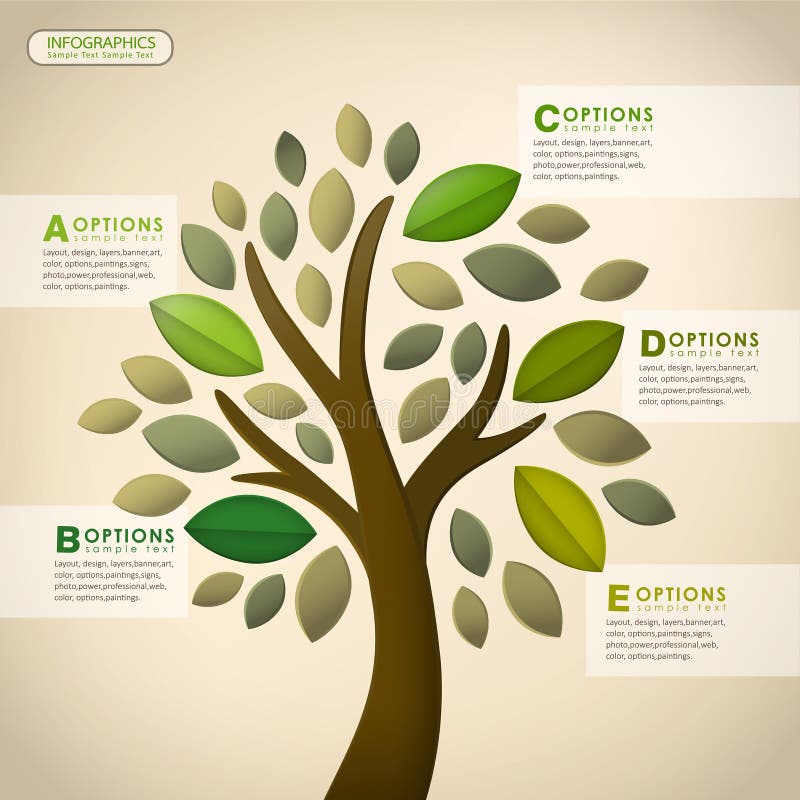 Vector Abstract Tree Infographics Stock Vector - Illustration of ...