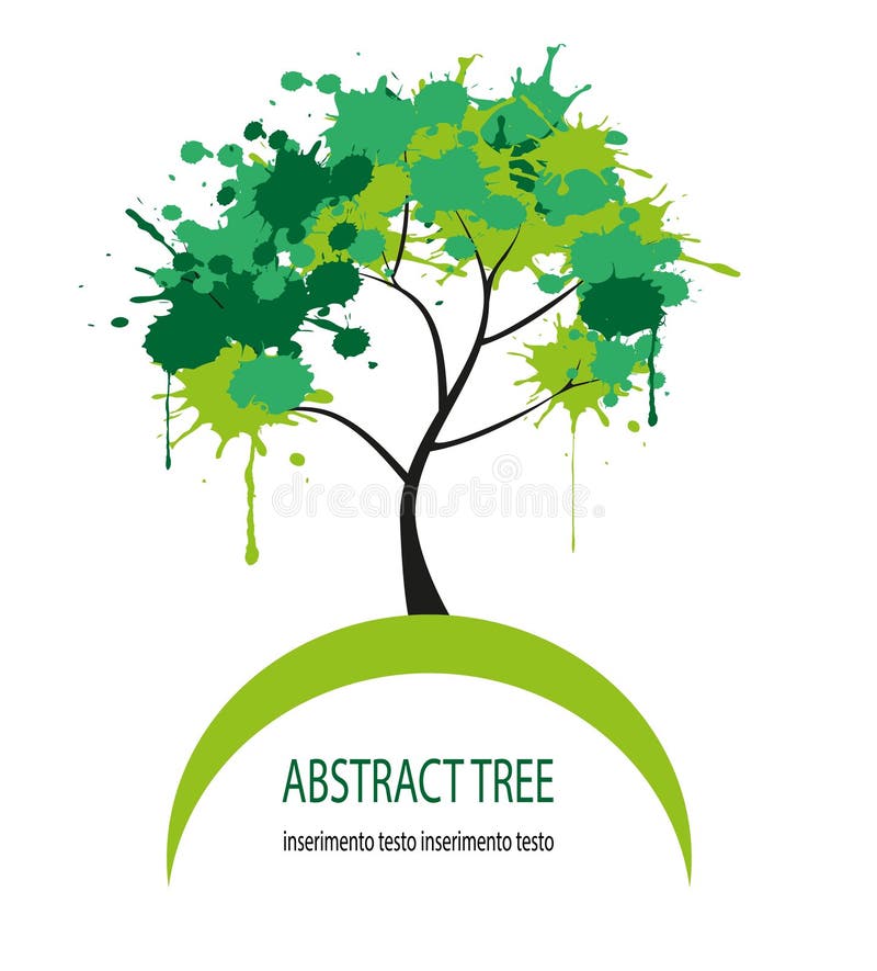 Vector abstract tree stock vector. Illustration of paint - 31187289