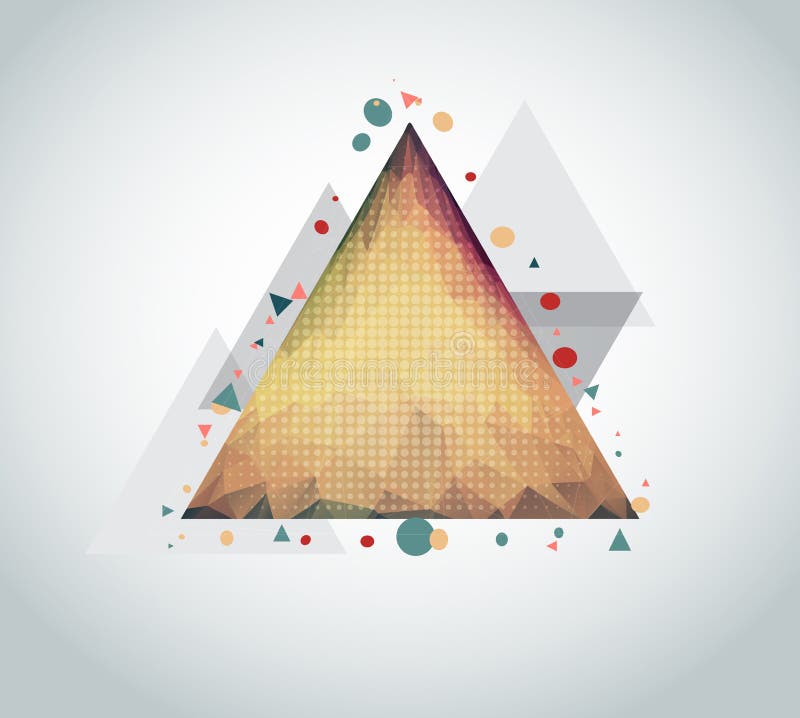 Vector Abstract with Triangle on Background Stock Illustration ...