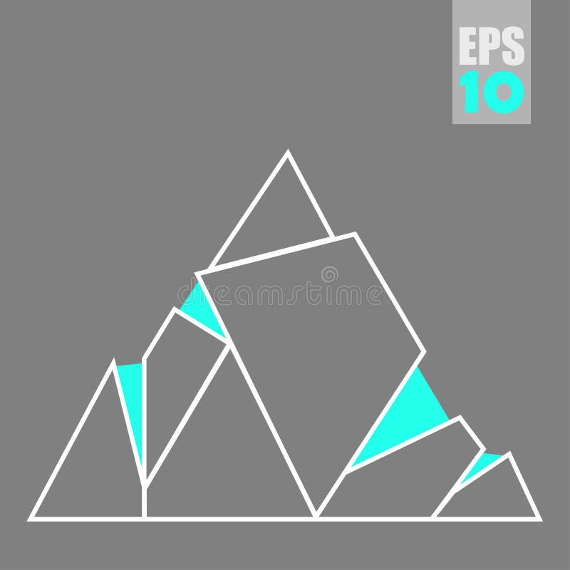 Vector Abstract Triangles Mountains Stock Vector - Illustration of ...