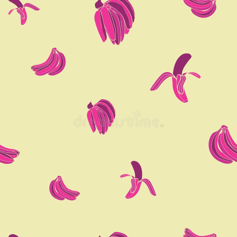 Vector Abstract Tropic Bananas Repeating Pattern Background. Stock ...
