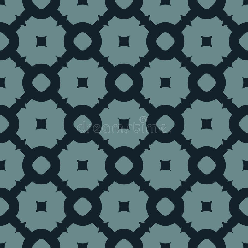 Vector Abstract Vintage Geometric Seamless Pattern in Black and Teal ...