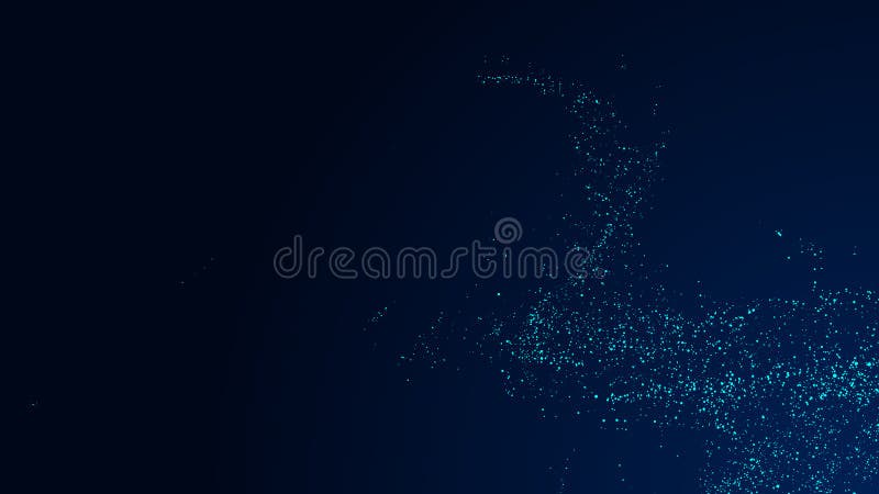 Vector Abstract Vortex Particles Background. Dynamic Wave Moving in ...
