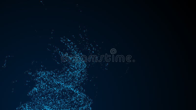 Vector Abstract Vortex Particles Background. Dynamic Wave Moving in ...