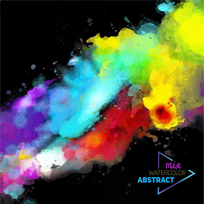 Abstract Watercolor Palette of Grange Color, Stock Vector ...