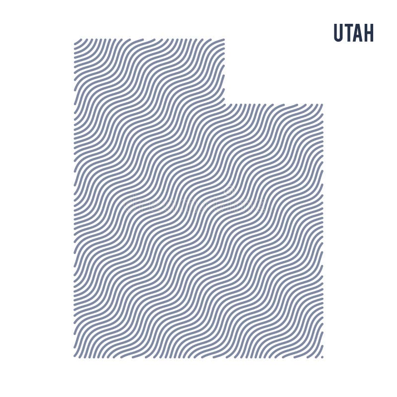 Utah Abstract Dots State Map. Dotted Style Stock Vector - Illustration ...