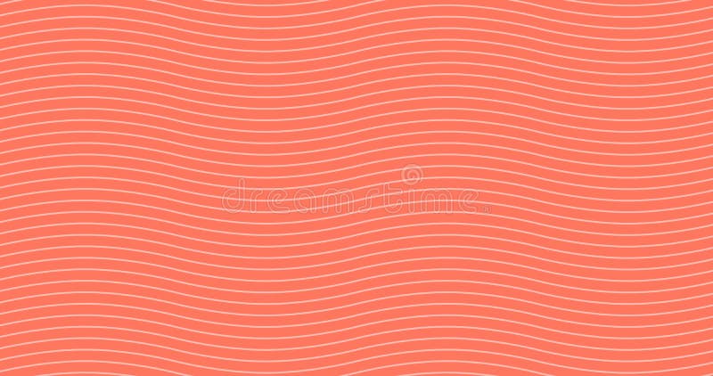 Vector Abstract Wave Pattern on Living Coral Background Stock Image ...