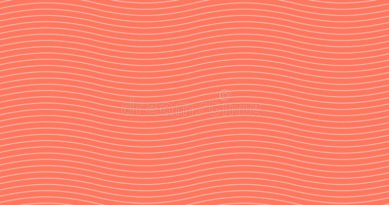Vector Abstract Wave Pattern on Living Coral Background Stock Image ...