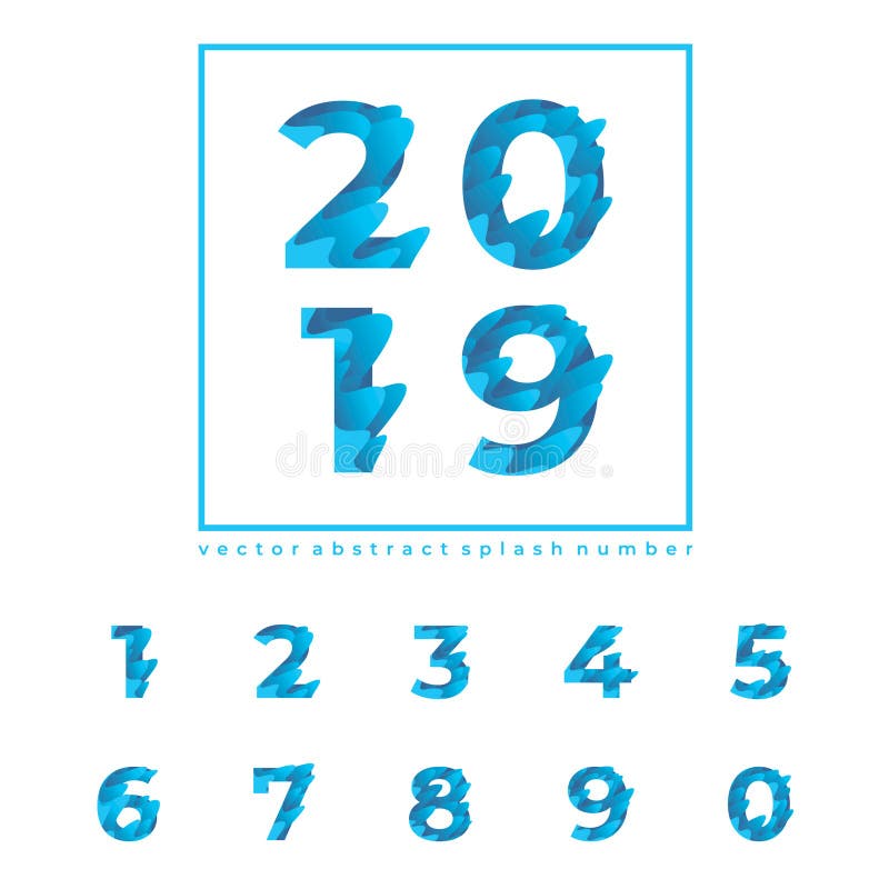 Numbers Color Waves Vector Stock Illustrations – 100 Numbers Color ...