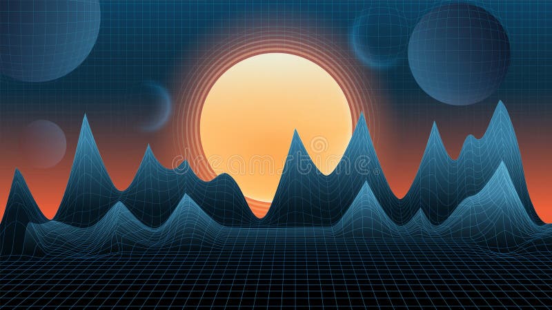 Abstract Vector Background. Mountainous Terrain Created Using a ...