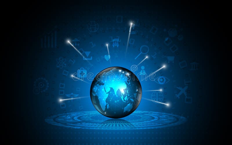 Vector Abstract Worldwide Global Technology Innovation Concept Stock ...