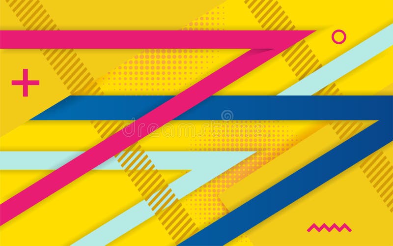 Vector Abstract Yellow Background Design. Modern Dynamical Colored ...