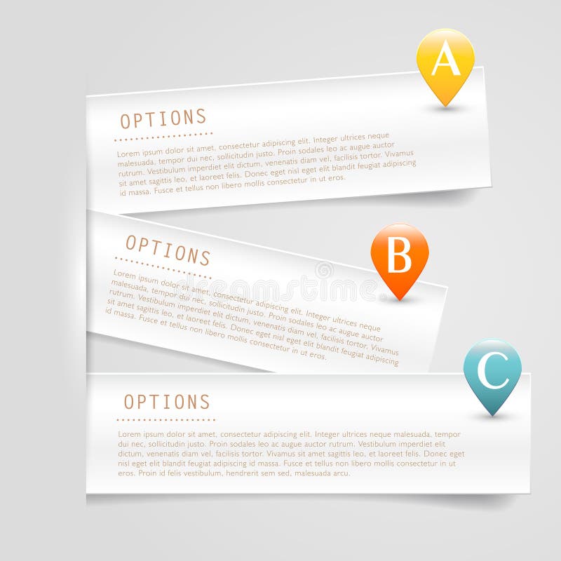 Vector Abstracte 3d Document Infographics Vector Illustratie ...