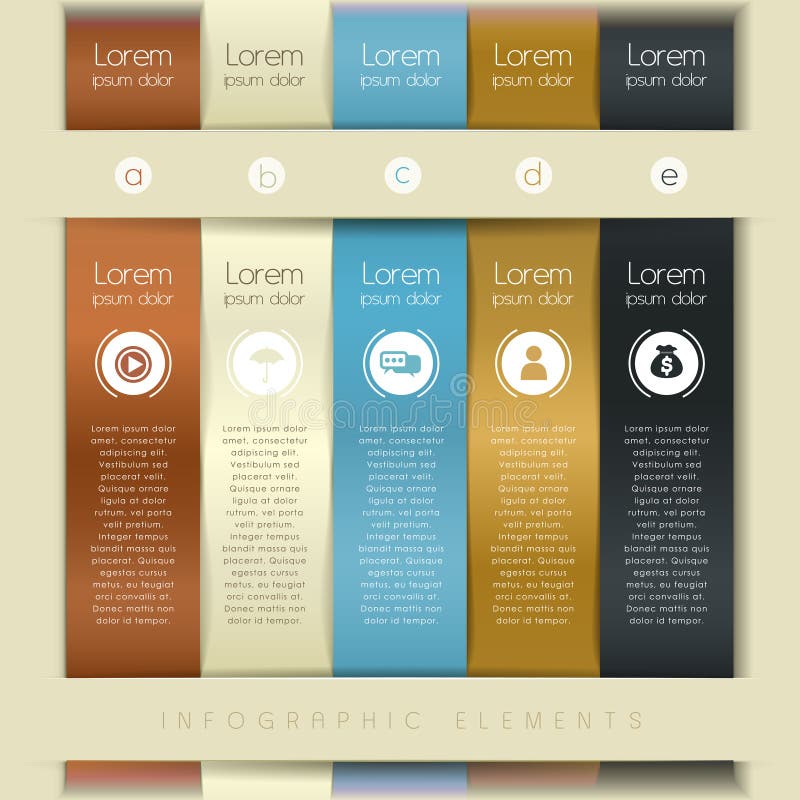 Vector Abstracte Document Infographic Banner Vector Illustratie ...