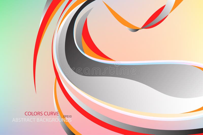 Vector Abstracto De La Escena De La Curva De Los Colores Ilustración ...