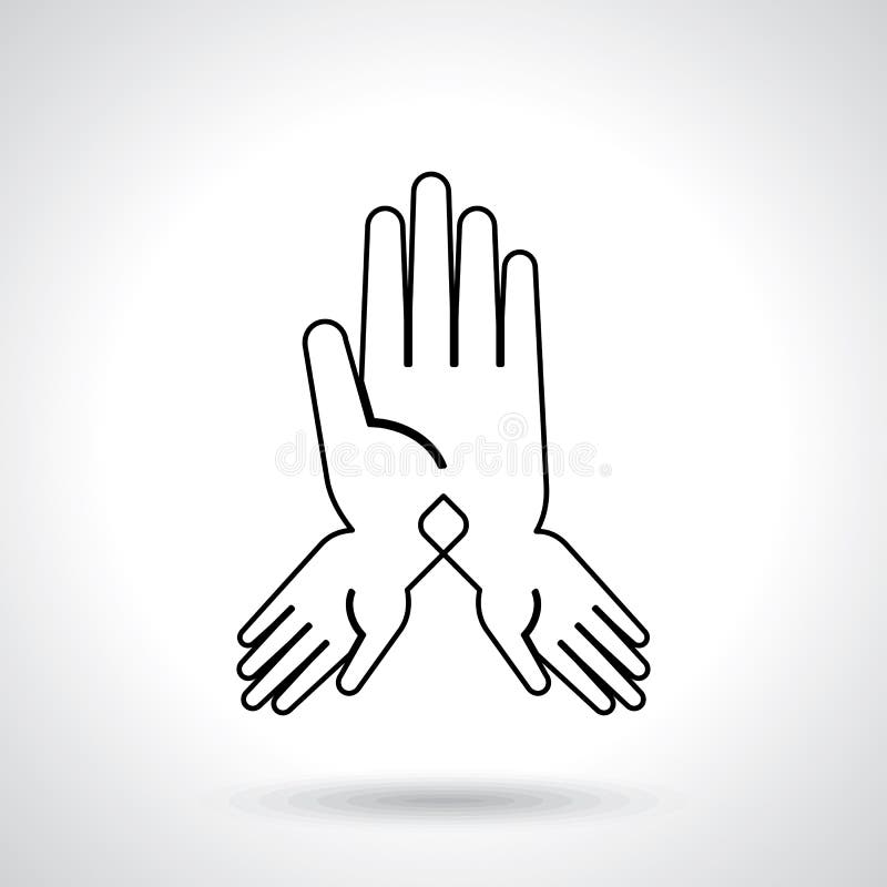 Vector Abstracto De Las Manos Ilustración del Vector - Ilustración de ...