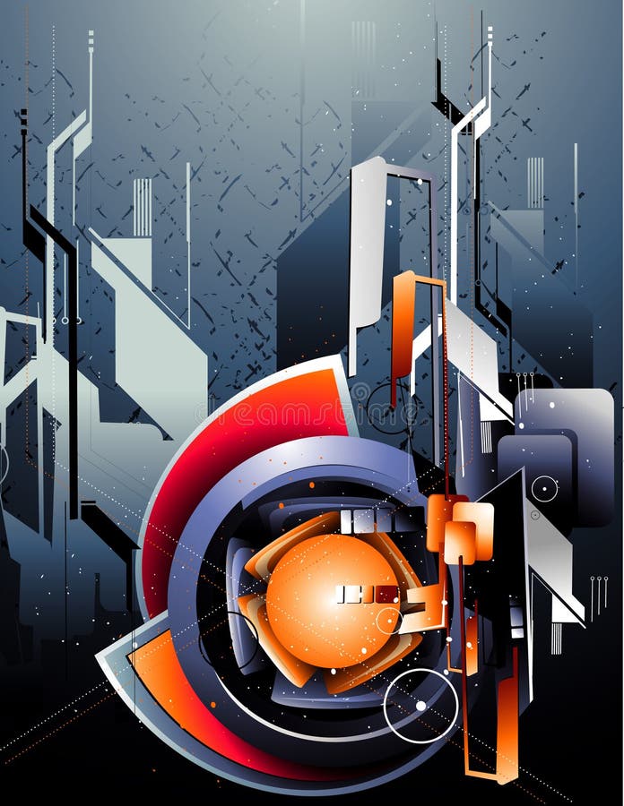 Vector abstracto moderno ilustración del vector. Ilustración de esfera ...