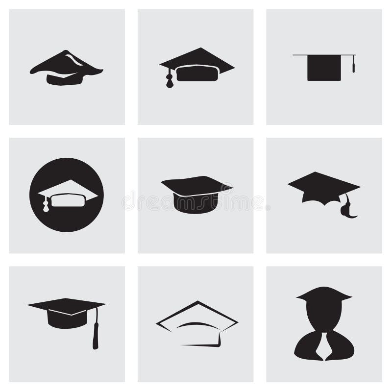 Academic Cap Icon. Study Cap Symbol Stock Vector - Illustration of ...