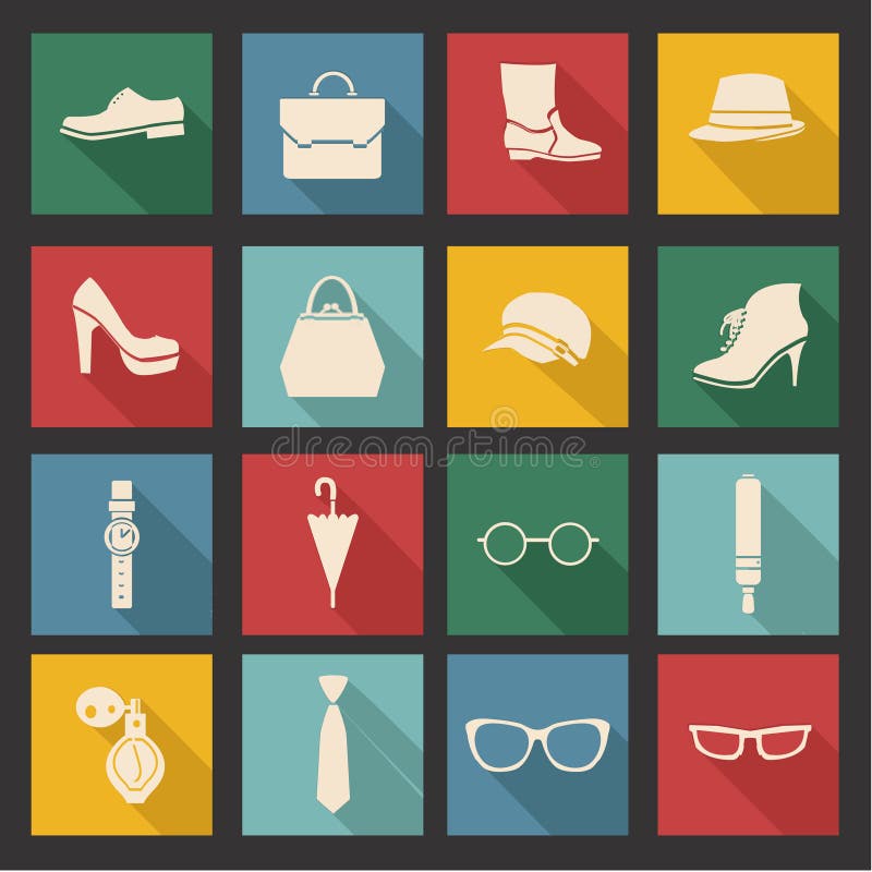 Sewing Clothing Manufacture Icons Set Stock Vector Illustration Of