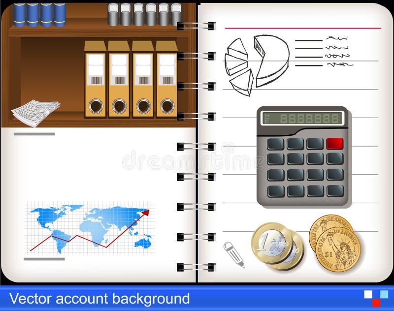 Vector Accounting Background Stock Vector - Illustration of organizer ...