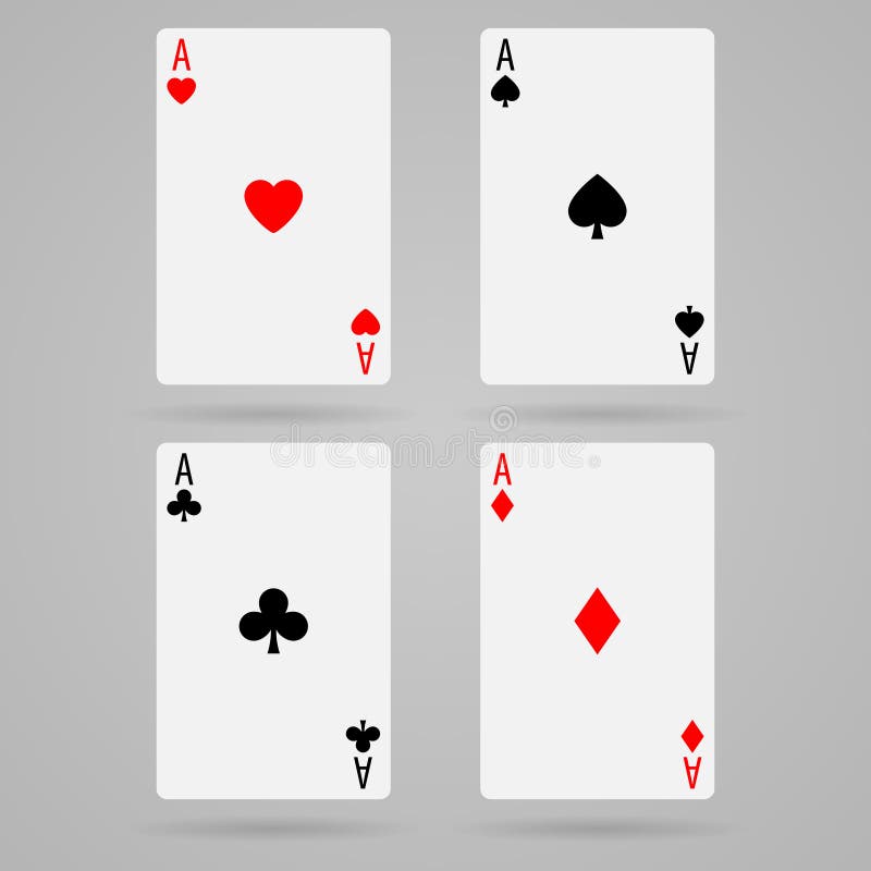 Vector aces cards stock illustration. Illustration of shadow - 38048969