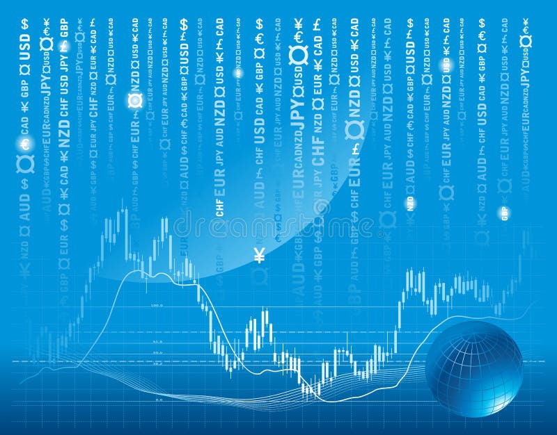 Vector Achtergrond Met Forex Grafiek Vector Illustratie - Illustration ...