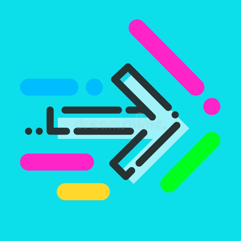 Vector Acodado Icono Moderno Del Negocio Del Estilo - Flecha ...