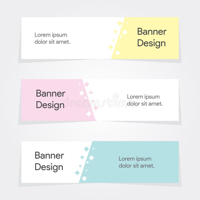 Vector Ad Banner Pastel Color Promotion Tools Business Web Background ...