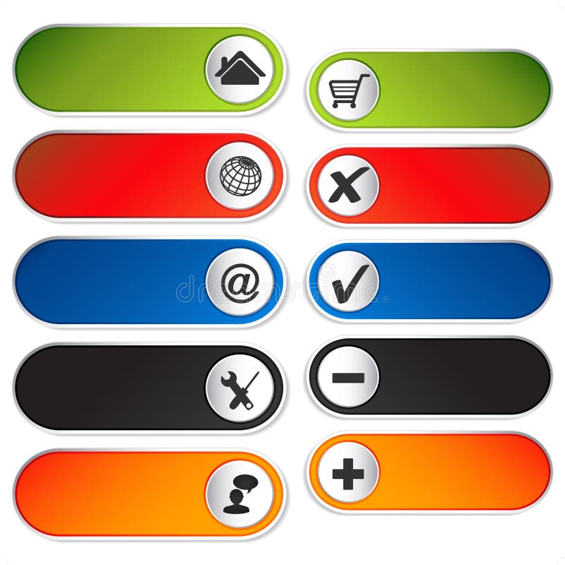 Vector Add Delete Item and Web Navigation Stock Vector - Illustration ...