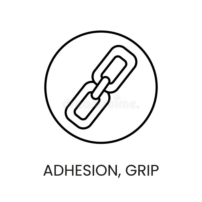 Vector Adhesion and Grip Icon with Editable Stroke Stock Illustration ...